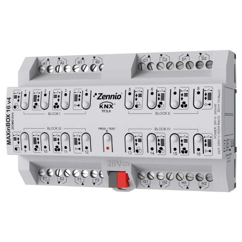 Zennio ZIOMB16V4 MAXinBOX 16 v4 KNX Multifunctional drive KNX Secure ...