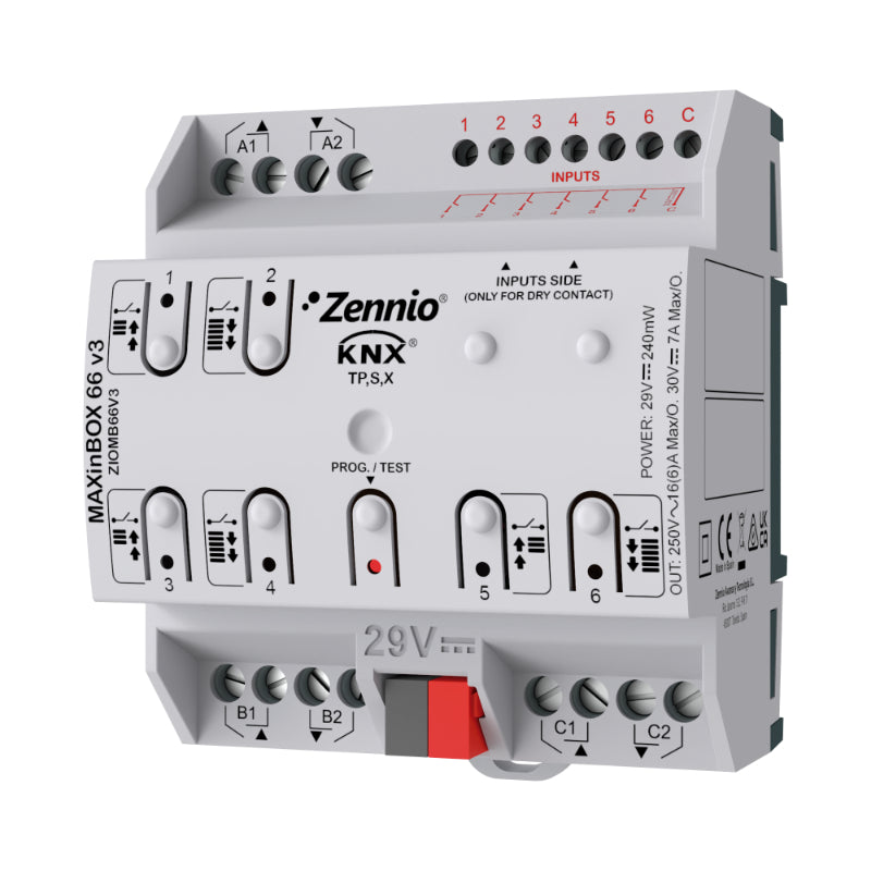 Zennio ZIOMB66V3 MAXinBOX 66 v3 6x/16A - KNX Secure — KNXSolution