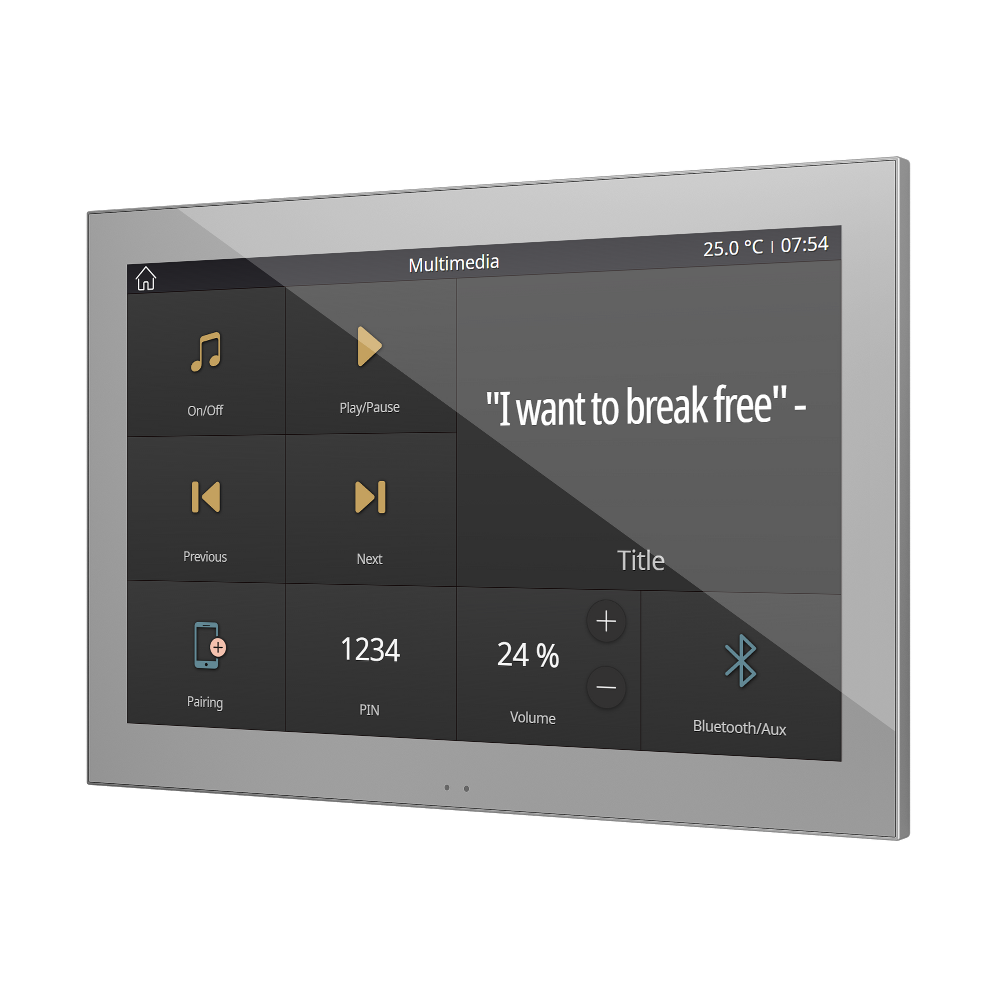 Zennio ZVIZ100 - KNX color capacitive touch panel with 10" display ...
